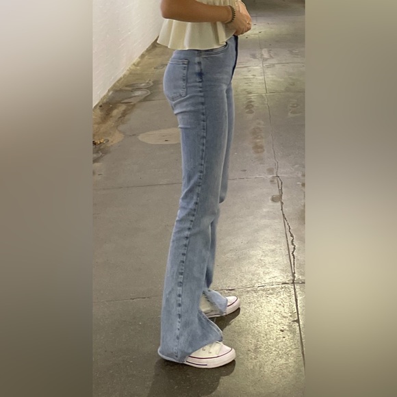 Zara | Jeans | Full Length Zara Flared Blue Jeans | Poshmark